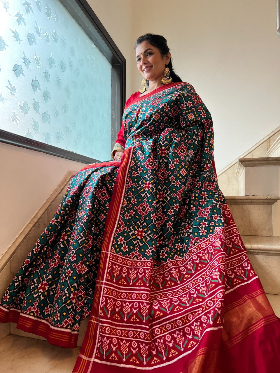 Green navratan patan patola saree – sohumsutras